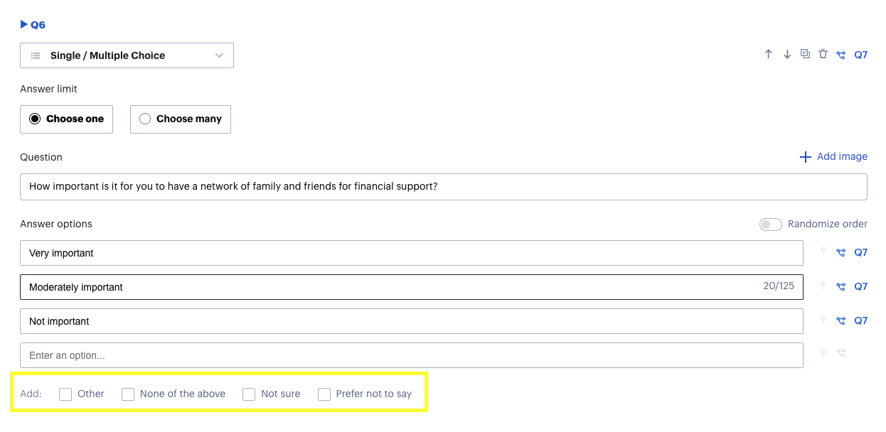 How many answer options can be added? – Help Center for YouGov Customers