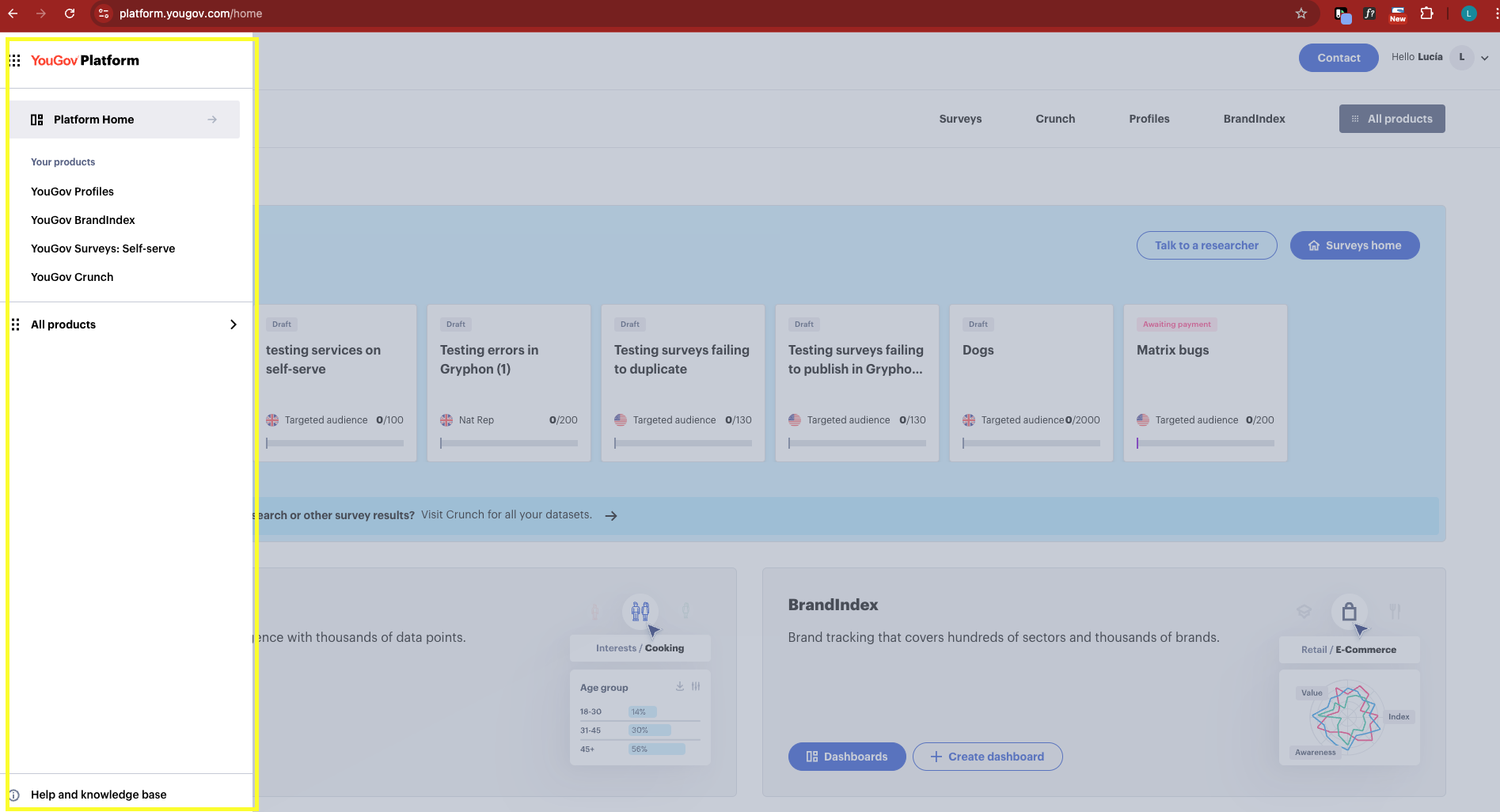 How do I navigate the platform? – Help Center for YouGov Customers